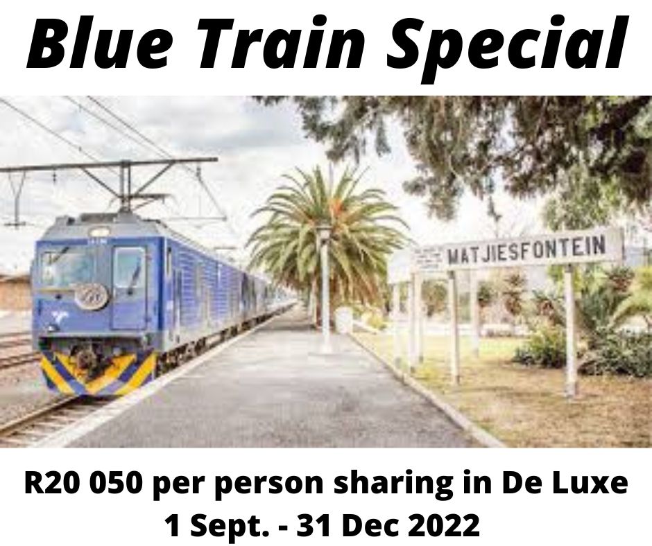 Blou Trein offer Sept 2022 - Trains & Safaris
